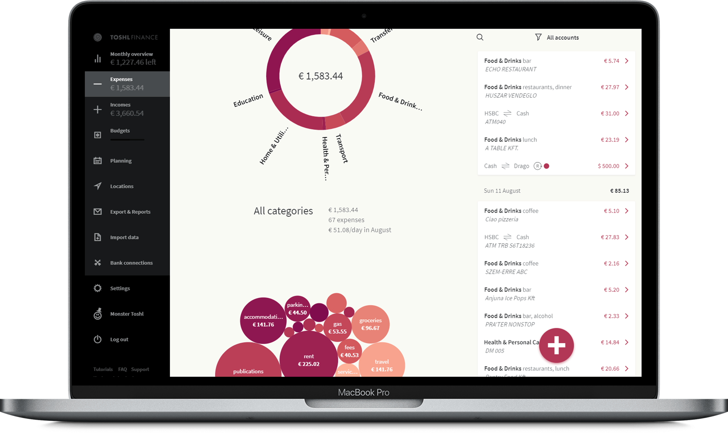 Toshl Finance - Personal finance, budget and expense tracker app